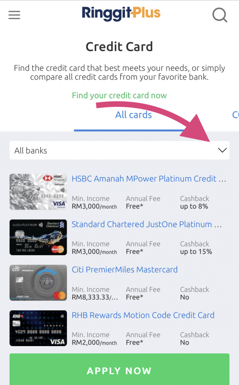 Credit Card Online Application Through RinggitPlus.com - mypromo.my