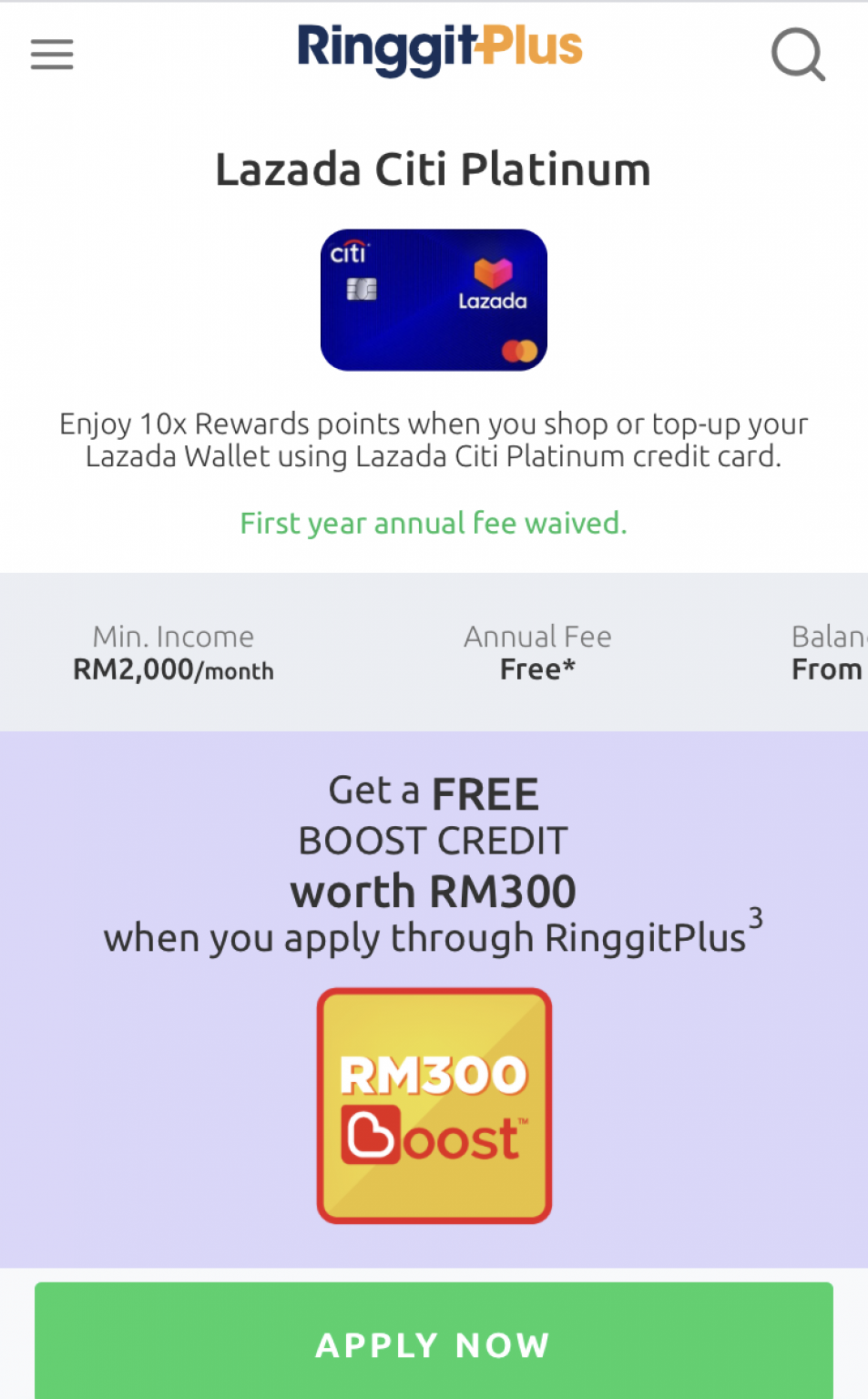 Credit Card Online Application Through RinggitPlus.com - mypromo.my