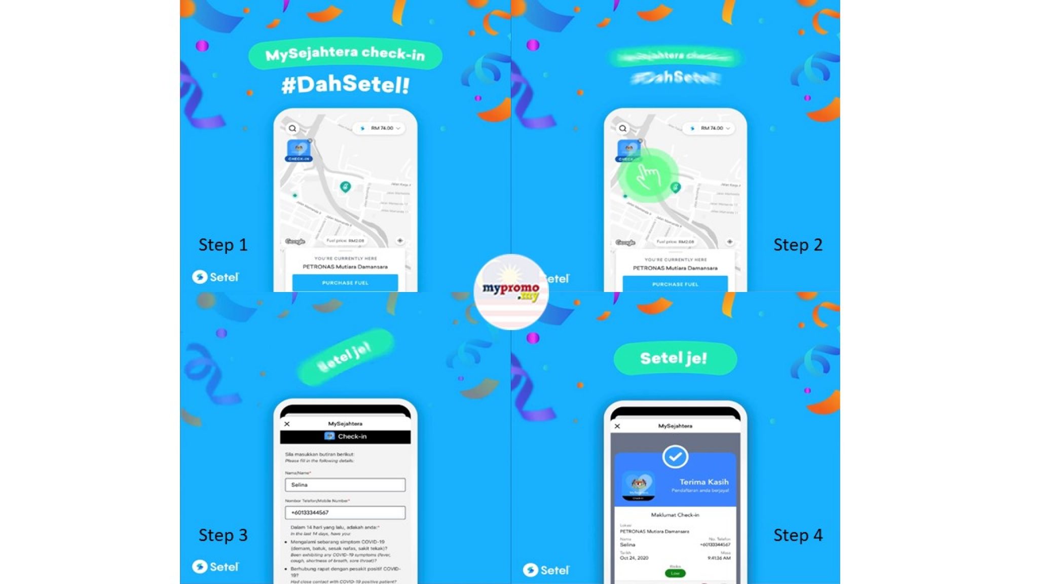 Setel: You can now check-in with MySejahtera | March 2025 mypromo.my