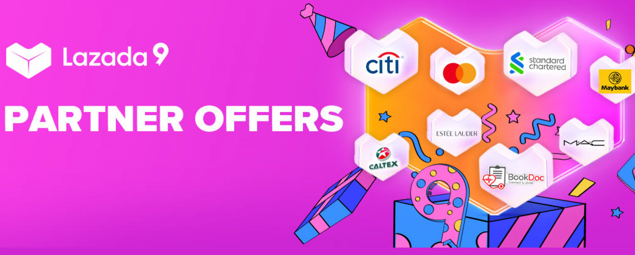 Lazada 9 Birthday Surprise Sale: Bank and Partner Voucher Promo Code ...