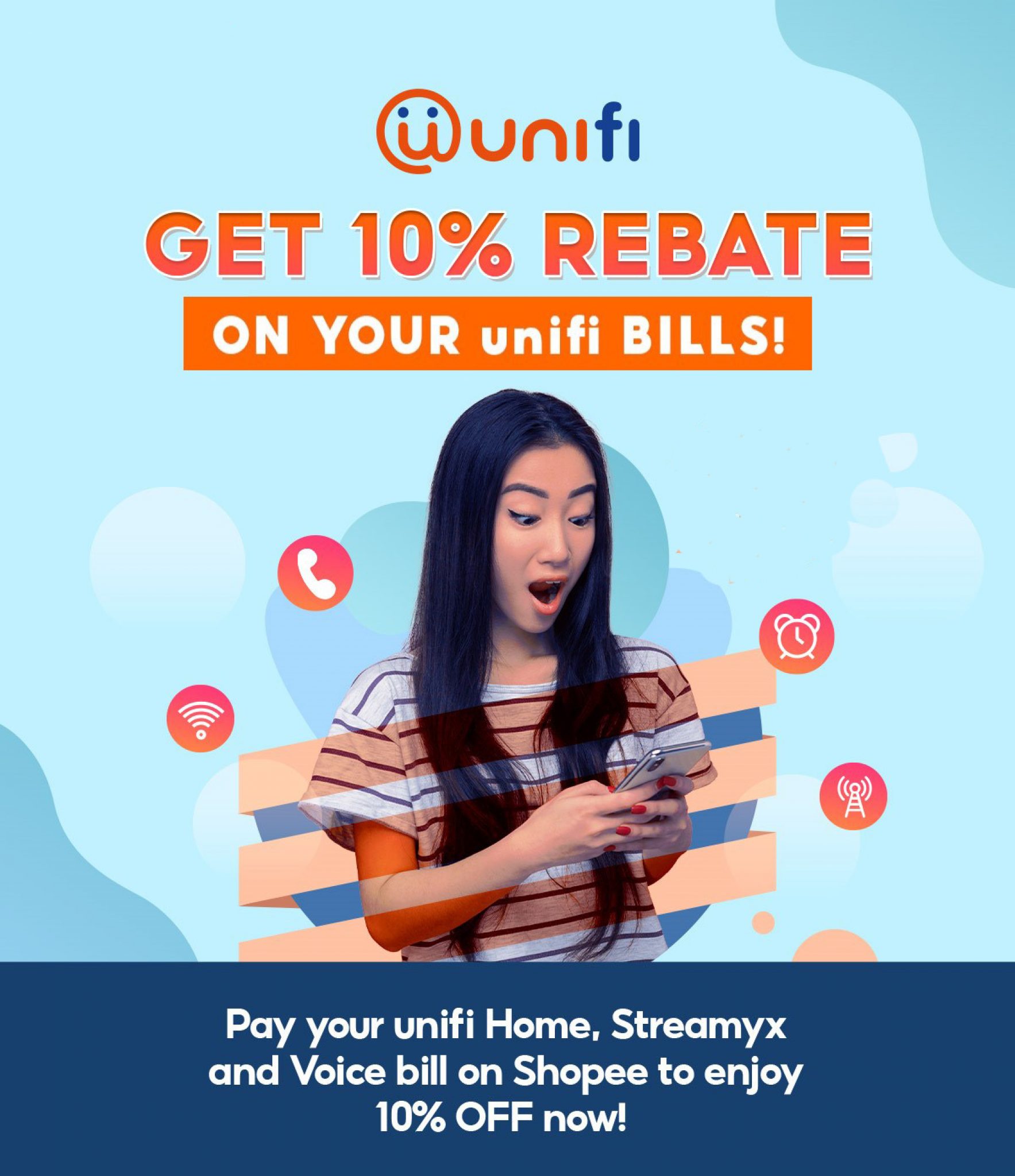Shopee: Pay Unifi Bills Get 10% Rebate - mypromo.my