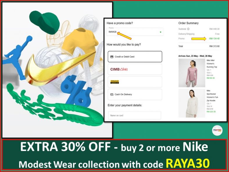 Nike: 30% Off Nike's Modest Wear Collection 2021 with a Special Promo ...