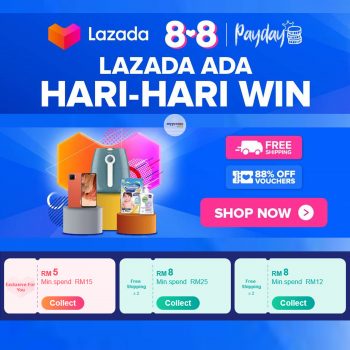 Lazada 8.8 x Vouchers - mypromo.my