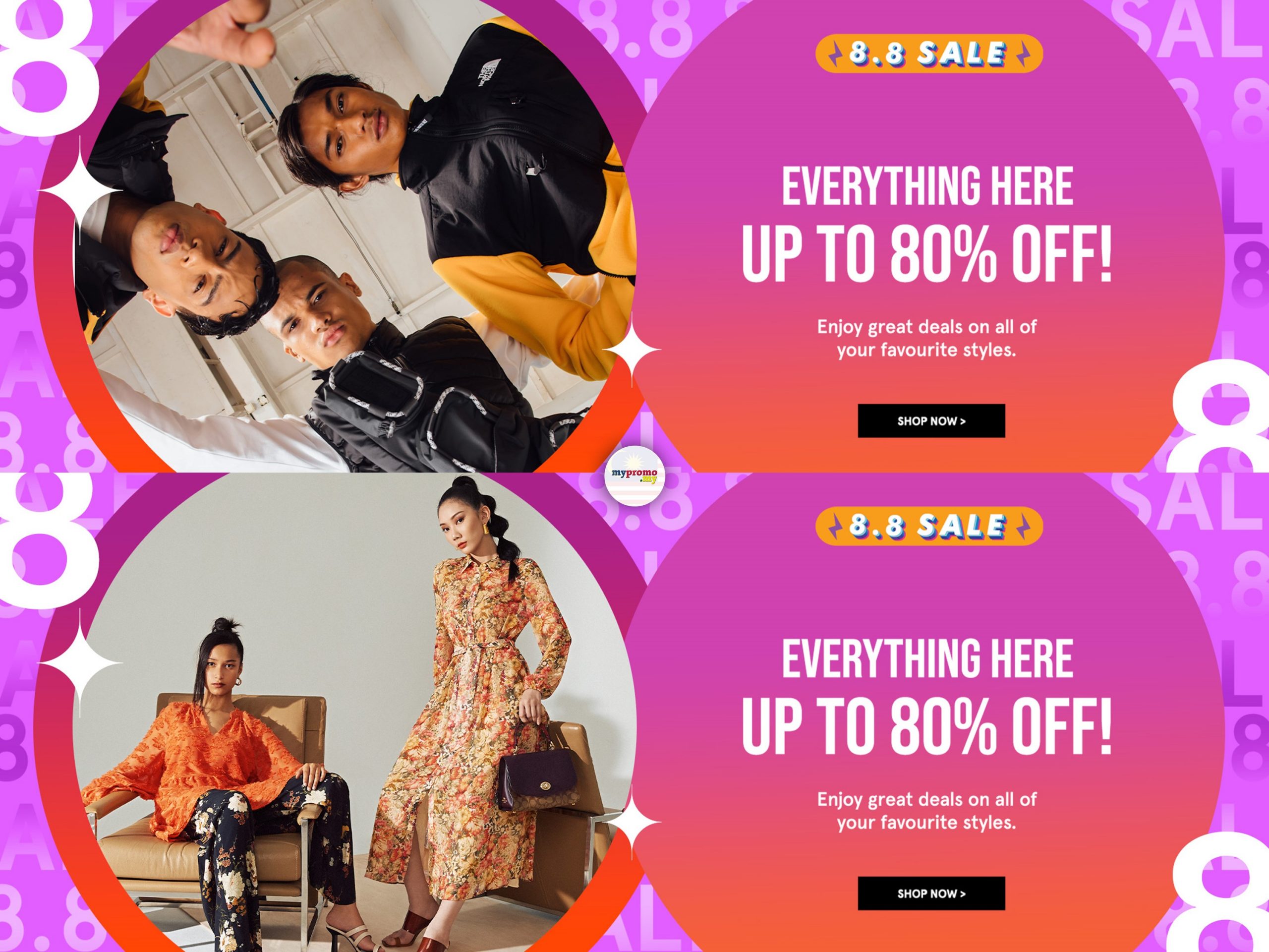 Zalora 8.8 Sale - Everything up to 80% Off - mypromo.my