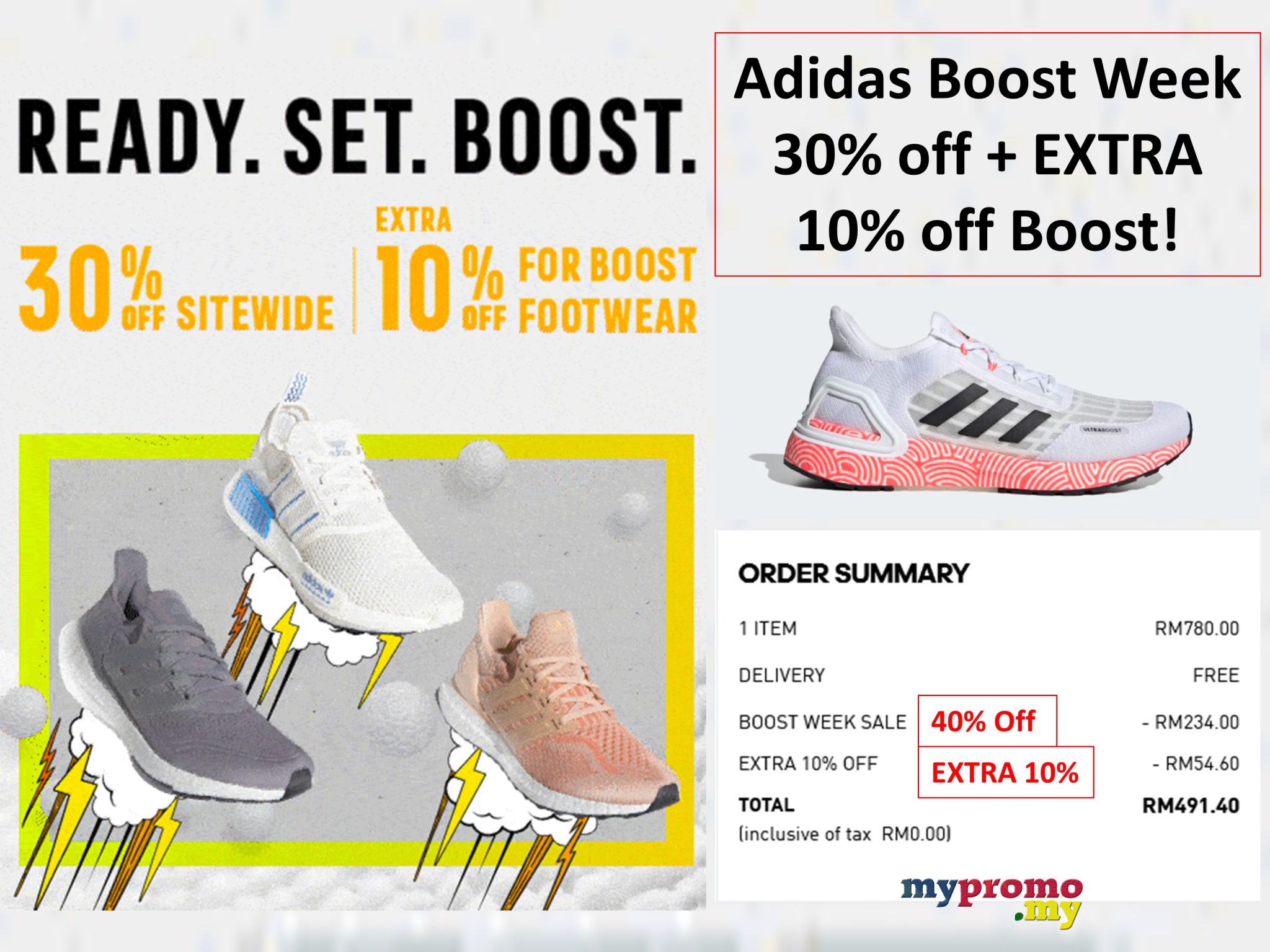 Adidas Boost Week Sale: Get 30% + Extra 10% OFF - mypromo.my