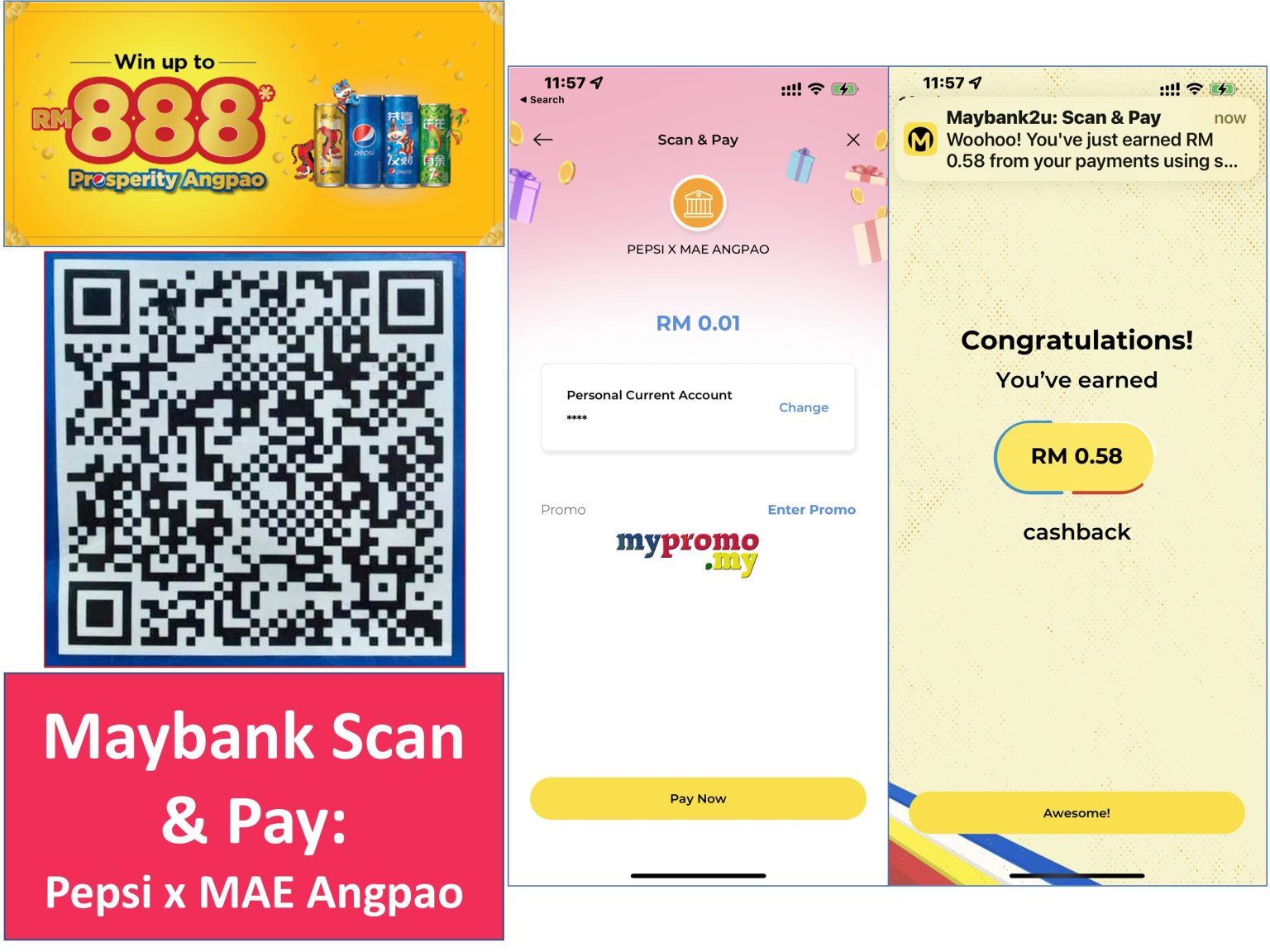 Maybank Scan & Pay: Pepsi x MAE Angpao - mypromo.my