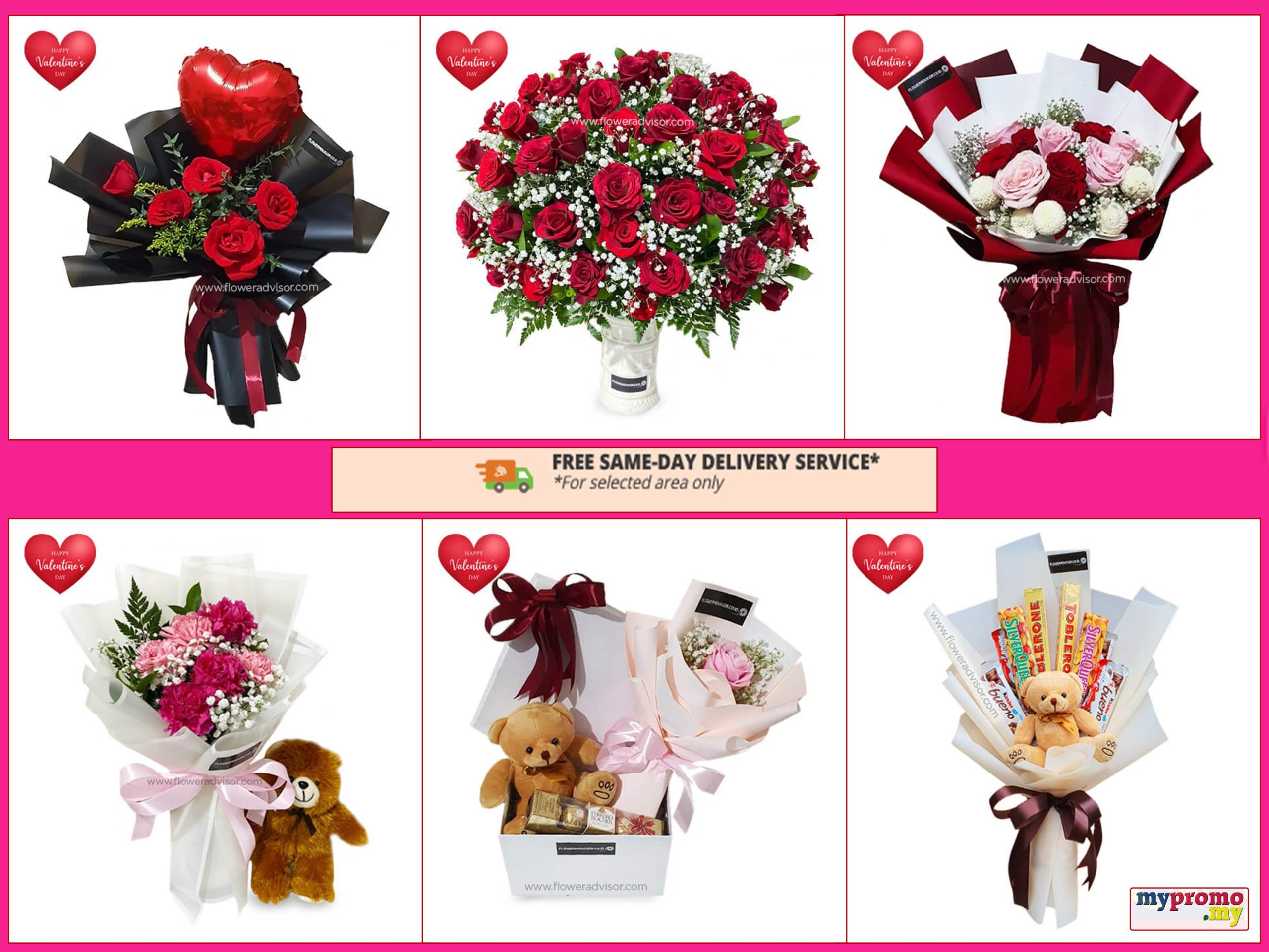V-Day Flowers from FlowerAdvisor - mypromo.my