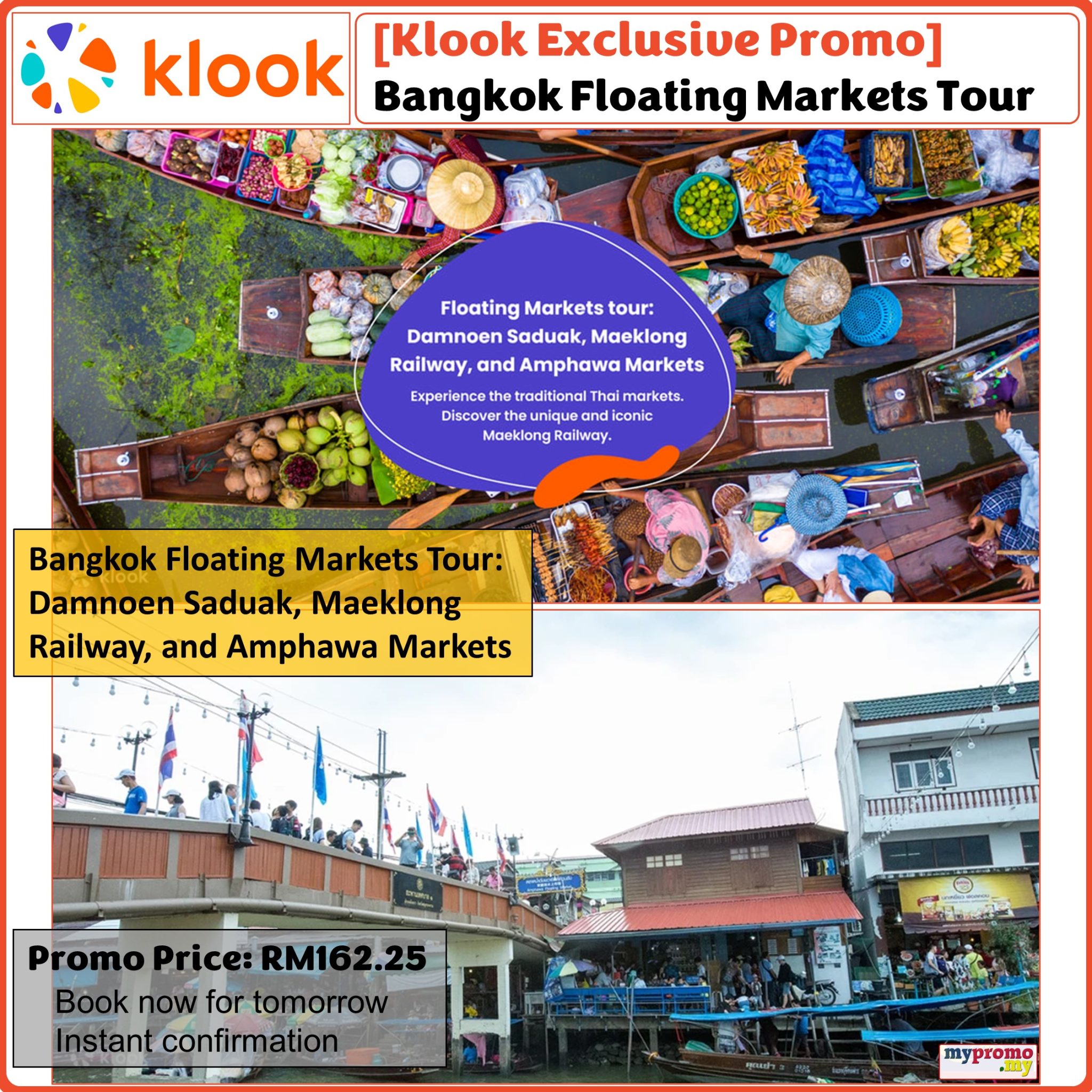 Dive into Culture and Cuisine: Bangkok Floating Markets Tour with Klook ...