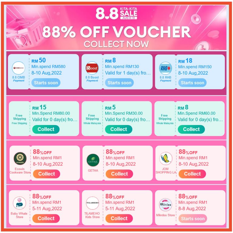 Lazada 8.8 Sale Special Voucher Codes - mypromo.my