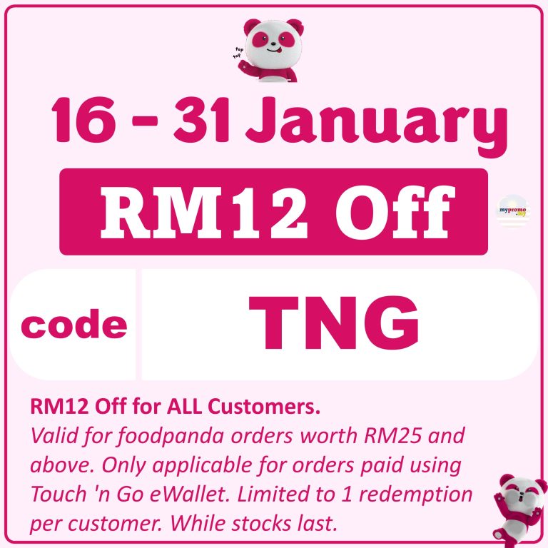 foodpanda x TNG Voucher Code RM12 Off - mypromo.my