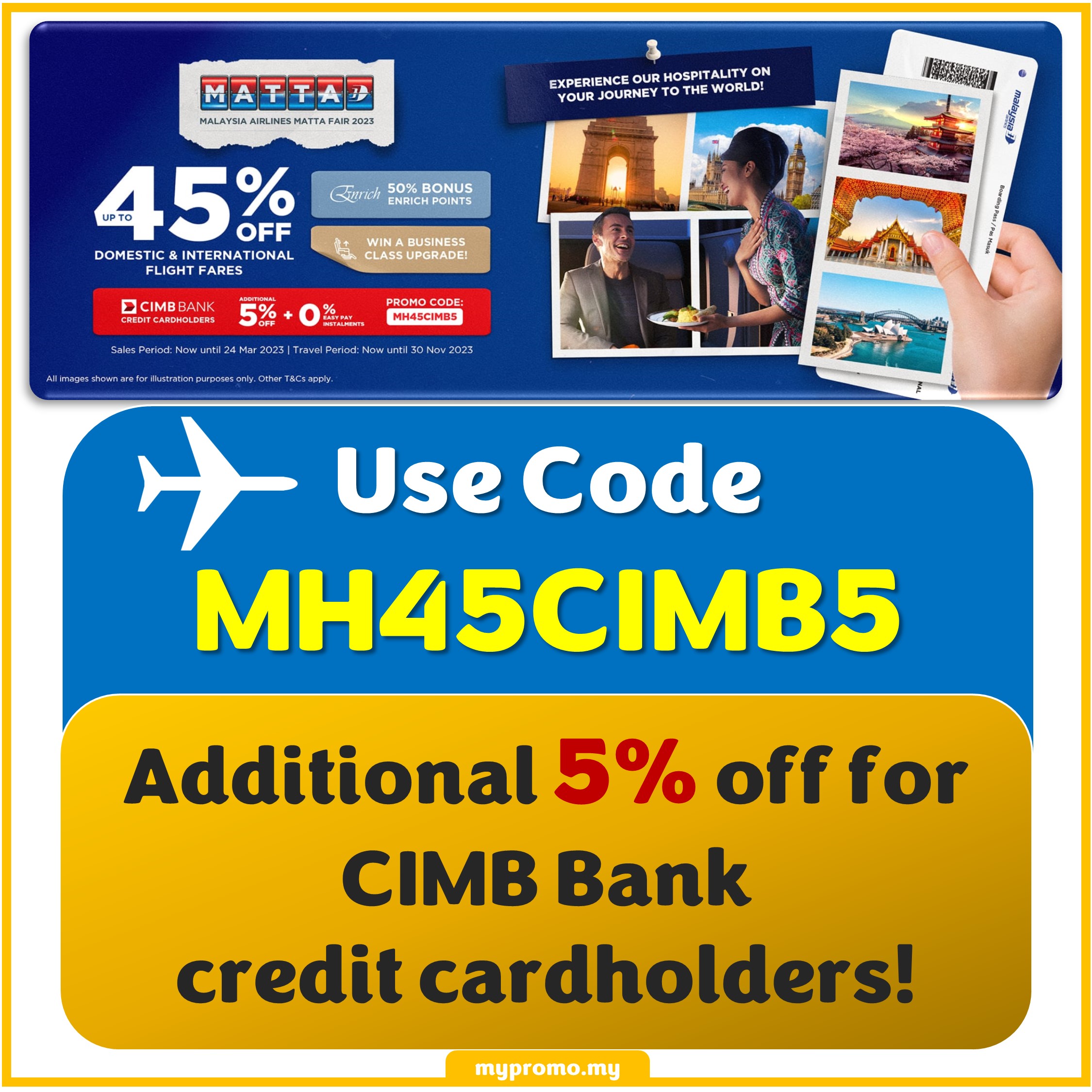 Malaysia Airlines - MATTA Fair x CIMB Promo Code - mypromo.my
